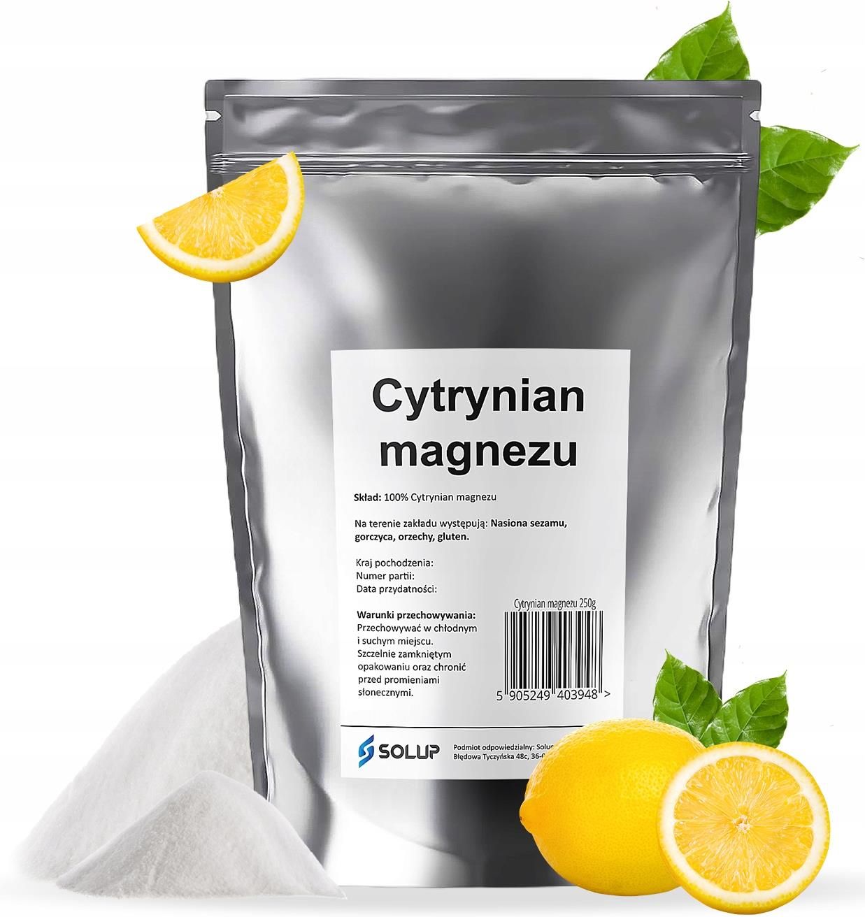 Solup Cytrynian Magnezu 100% Magnez W Proszku 250g - Opinie i ceny na ...