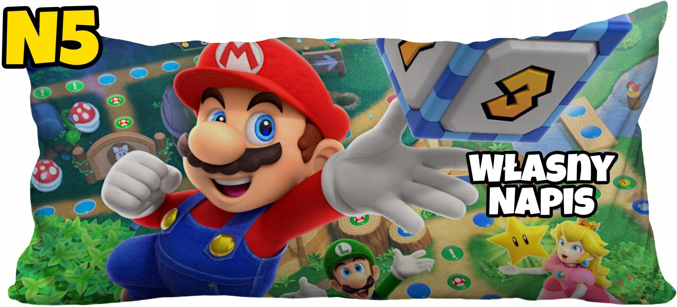 Artcrop.Pl Poduszka Super Mario Bros + Imię 30 X 60 N7 - Opinie i ...