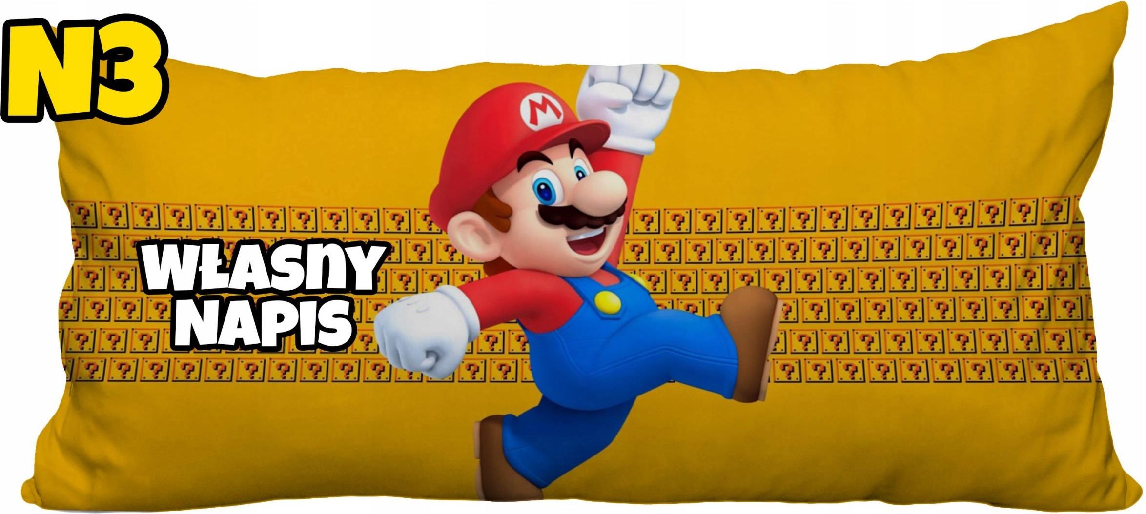 Artcrop.Pl Poduszka Super Mario Bros + Imię 30 X 60 N7 - Opinie i ...