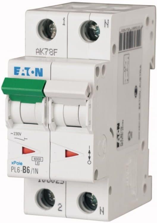 Eaton Wyłącznik Nadprądowy 1P+N C 6A 6Ka Ac Pl6-C6/1N 106031 - Opinie i ceny na Ceneo.pl