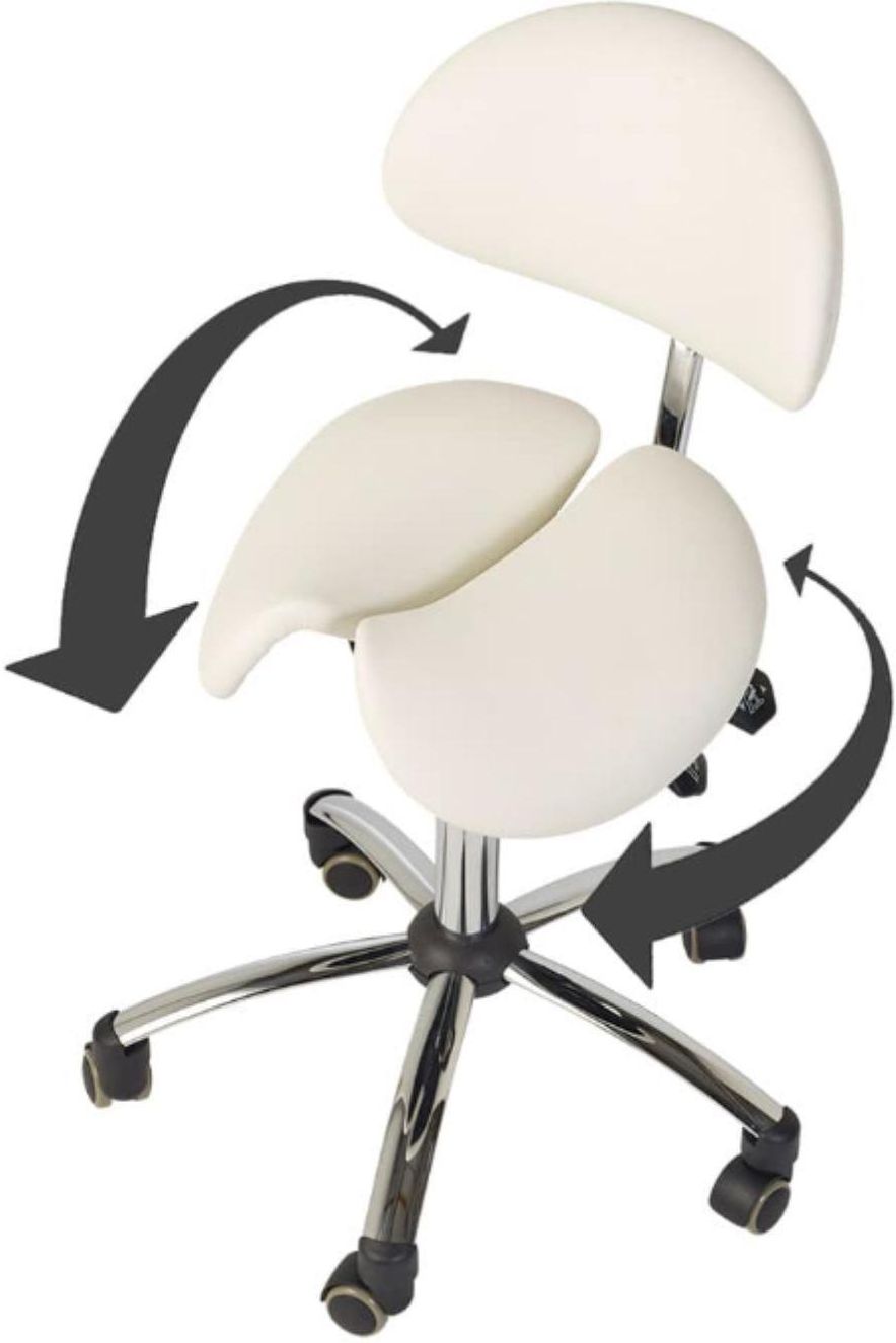 Taboret Siodło Z Oparciem Biały Flexi - Ceny i opinie - Ceneo.pl