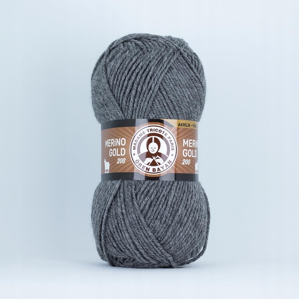 Madame Tricote Paris Włóczka Merino Gold 200 100G/200M Wool Merynos 008 ...