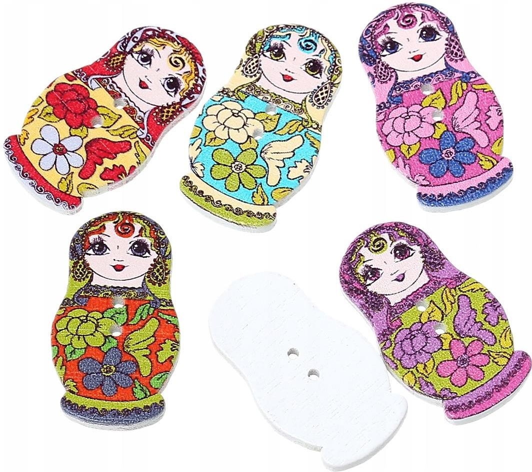 Passionroom Pl 873122 Guzik Drewniany Matrioszka Mix 2szt. 1539725603 ...