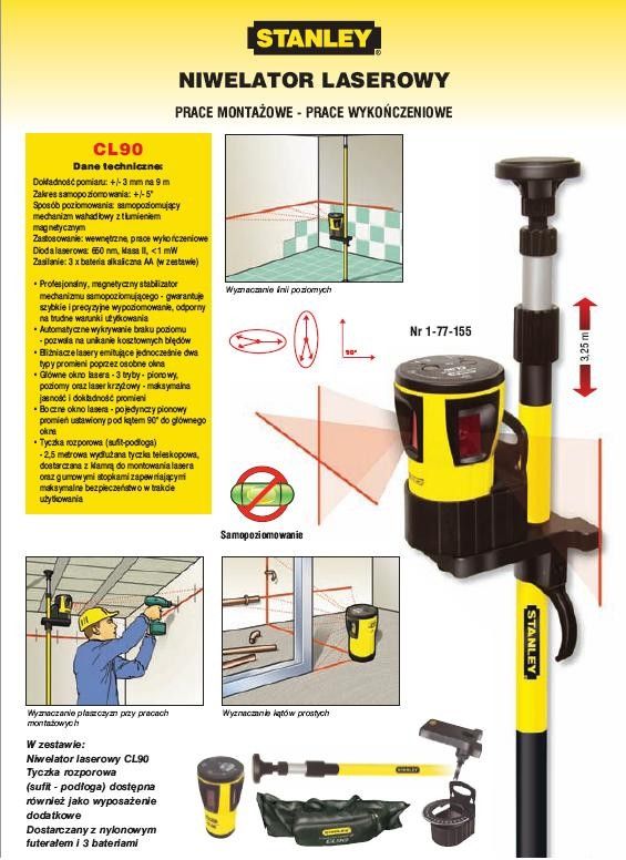 Niwelator Stanley CL90 77-155 - Opinie i ceny na Ceneo.pl