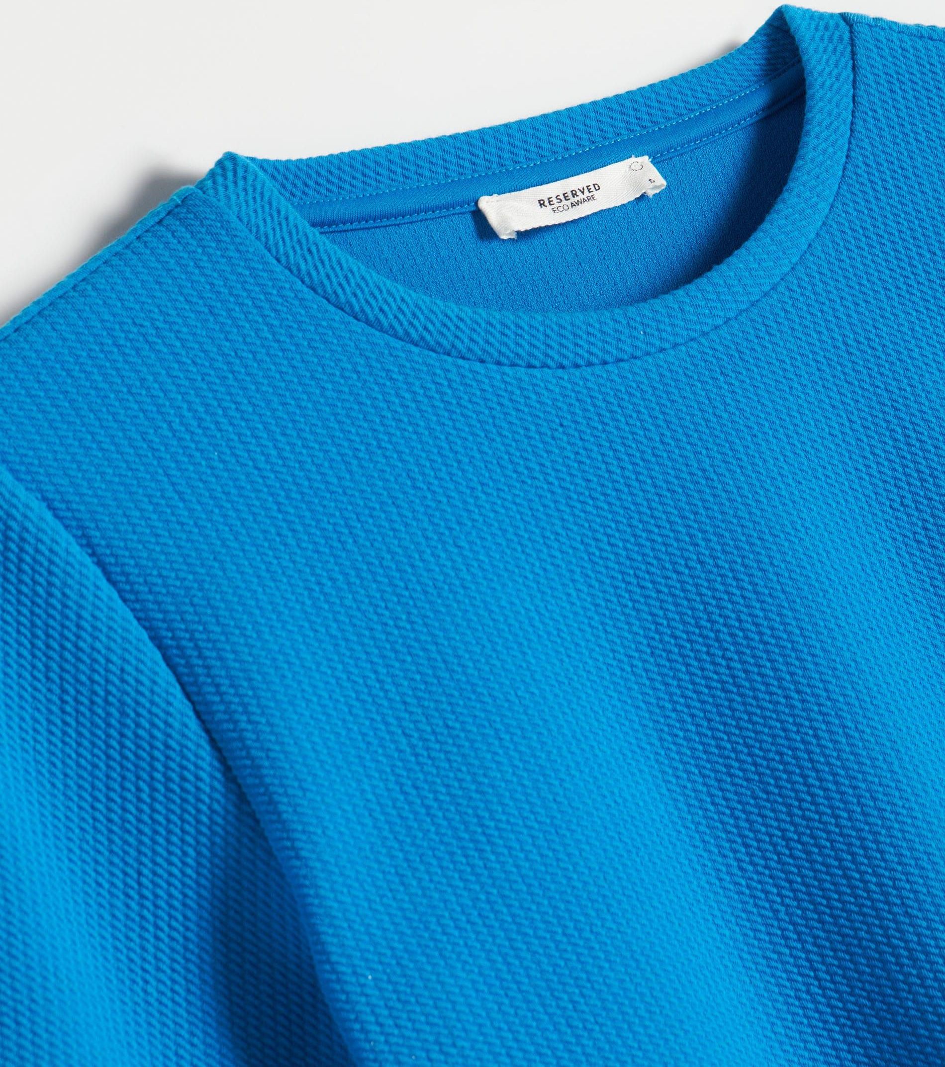 Reserved - Crop top z długim rękawem - Niebieski - Ceny i opinie - Ceneo.pl