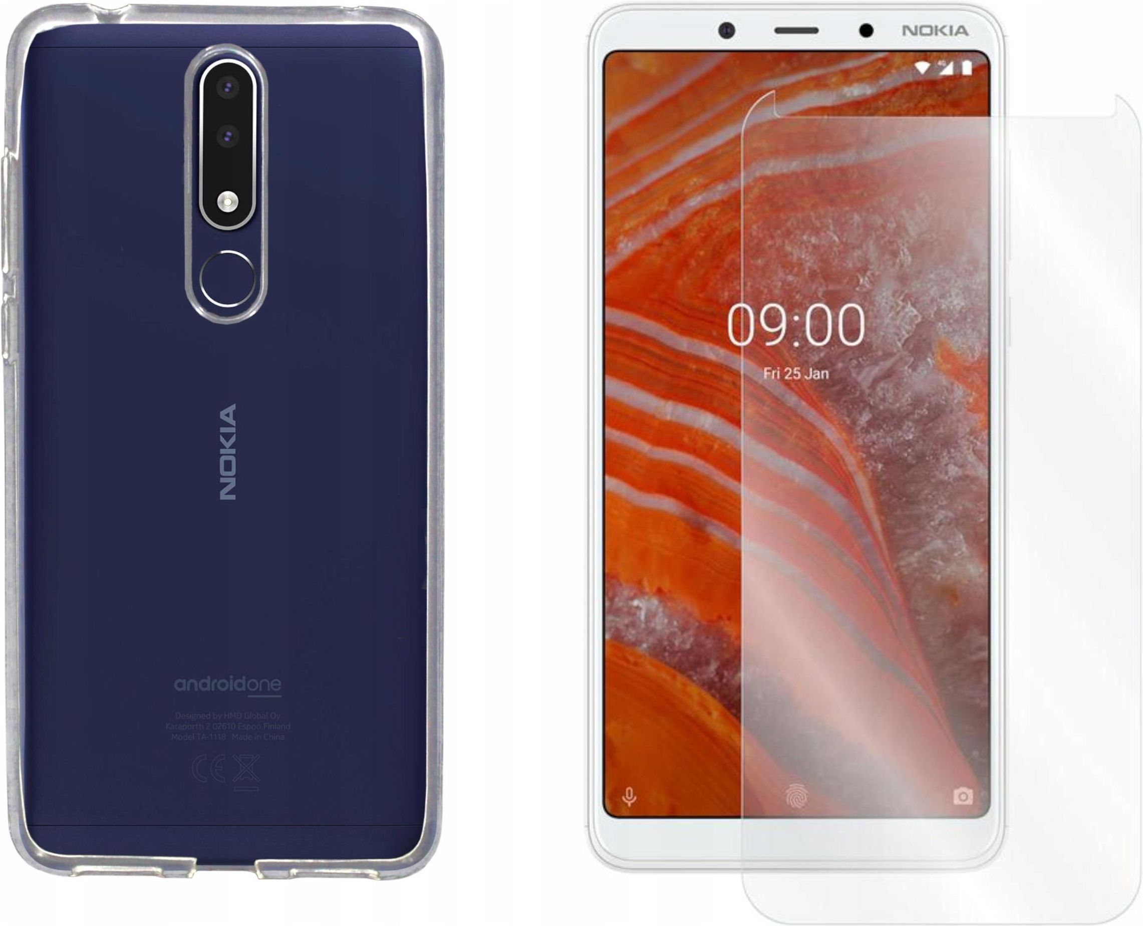 Etui Pokrowiec do Nokia 3.1 Plus TA-1104 +szkło - Etui na telefon, ceny ...