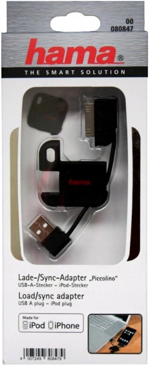Hama Adapter Ładowanie iPod iPhone iPad USB 2.0 (16306) - Adaptery ...