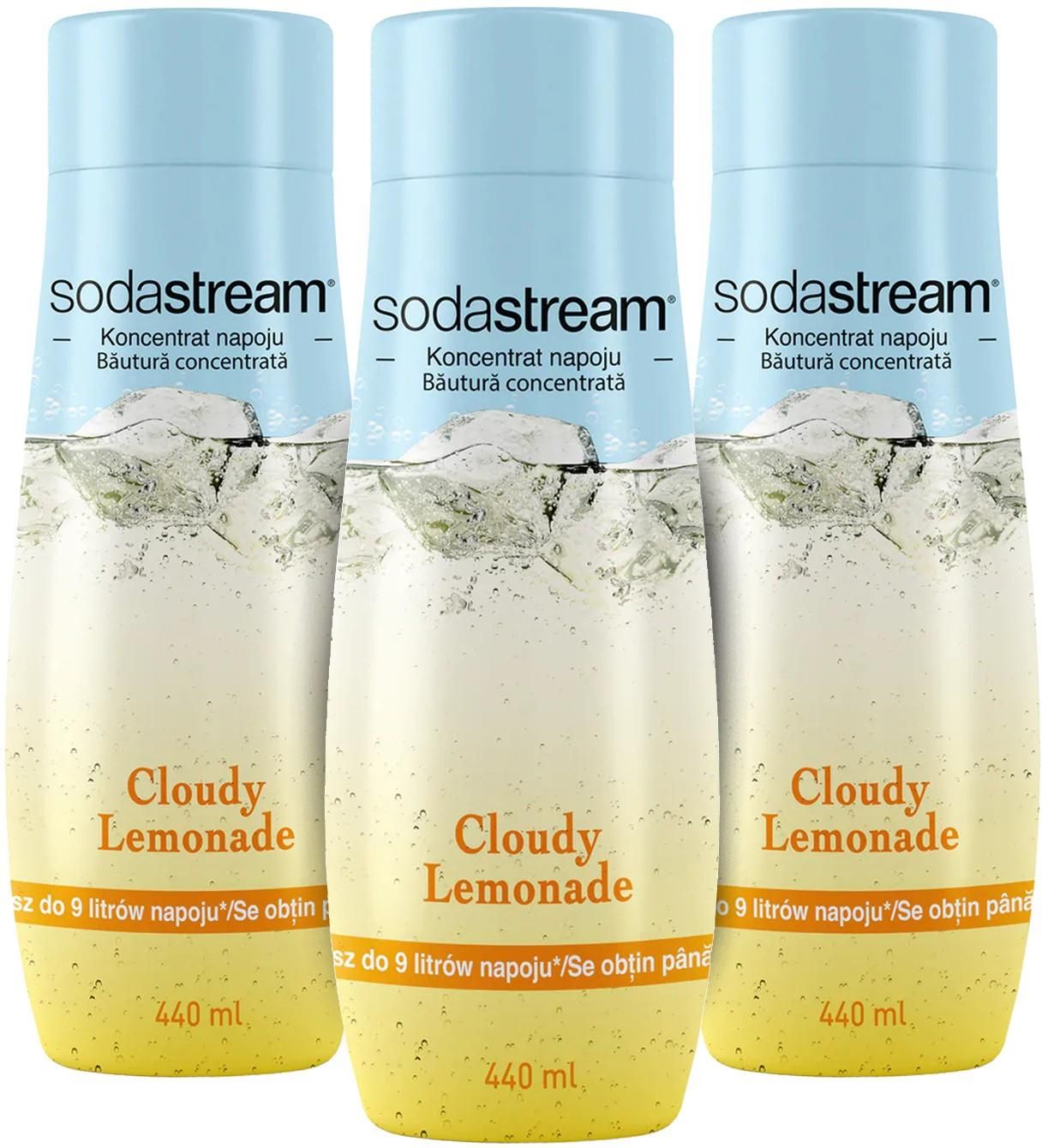 SodaStream CLOUDY LEMONADE syrop koncentrat 440 ml do Saturatora 3pak ...