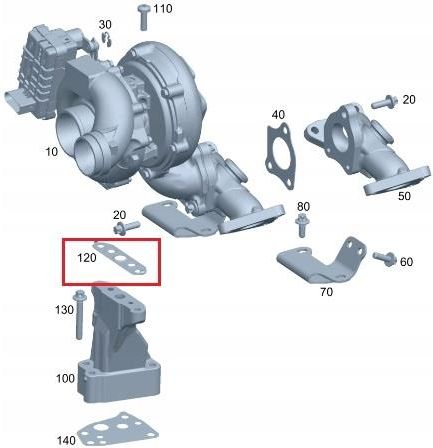 Mercedes-Benz C-Klasa Gls Uszczelka Turbosprezarki M642 A6421420981 ...