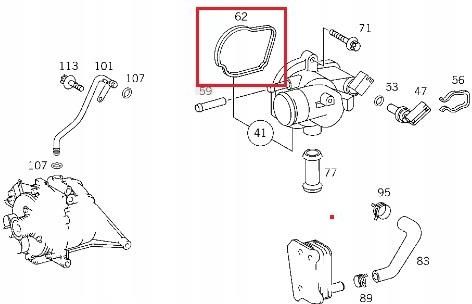 Mercedes-Benz Sprinter 901-904 Uszczelka Termostatu A6112030380 ...