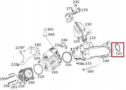 Mercedes-Benz C-Klasa Uszczelka Przewodu Powietrza V6 A6420980180 ...