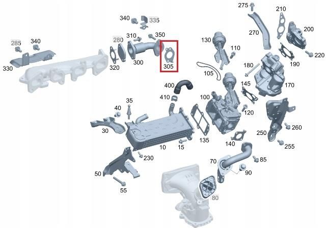 Mercedes-Benz Sprinter 906 Vito Uszczelka Przewodu Egr A6511422680 ...