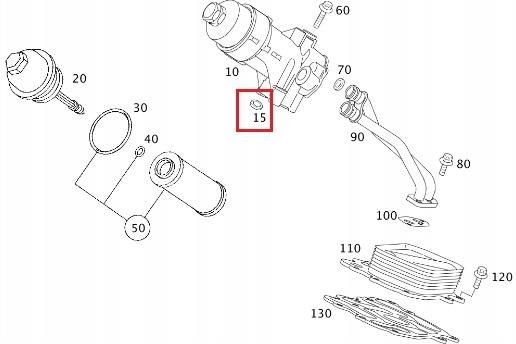 Mercedes-Benz W169 W245 Uszczelka Podstawy Filtra Oleju A6401841580 ...