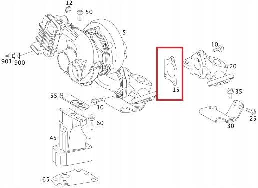 Mercedes-Benz Gl Glk Uszczelka Turbosprezarki Cdi V6 A6421420481 ...