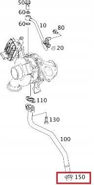Mercedes-Benz E-Klasa Gle Glk Uszczelka Oleju Turbo A6461870080 ...