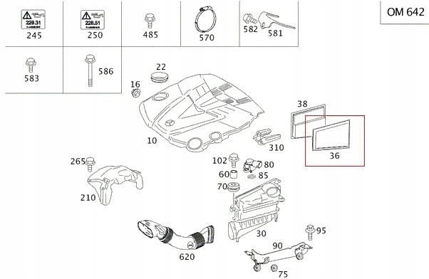Mercedes-Benz Gl Glk Filtr Powietrza Lewy Om642 A6420942804 - opinie i ...