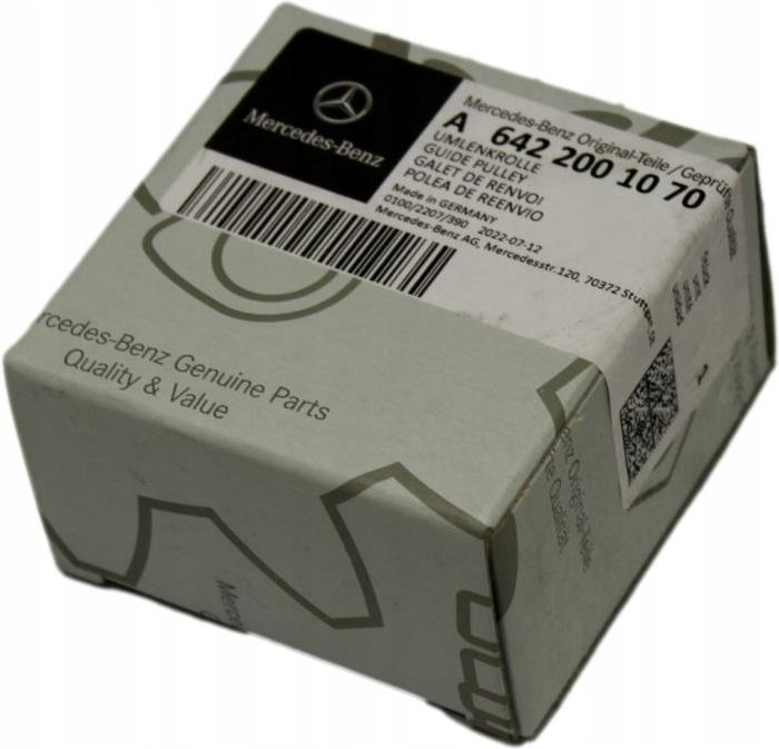 Mercedes-Benz Gl Glc Rolka Zwrotna Paska Gladka Om642 A6422001070 ...