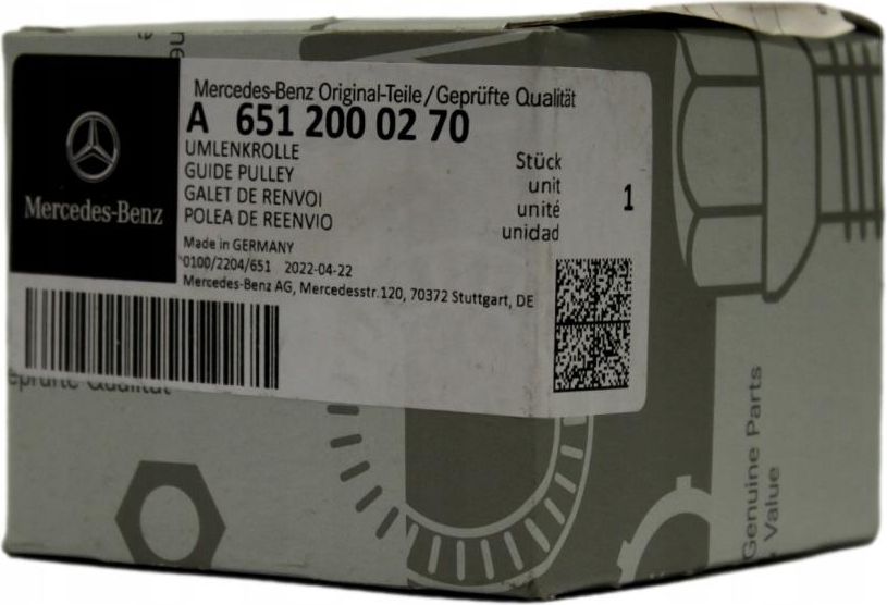 Mercedes-Benz Sprinter Vito Rolka Napinacza Om651 A6512000270 - Opinie ...