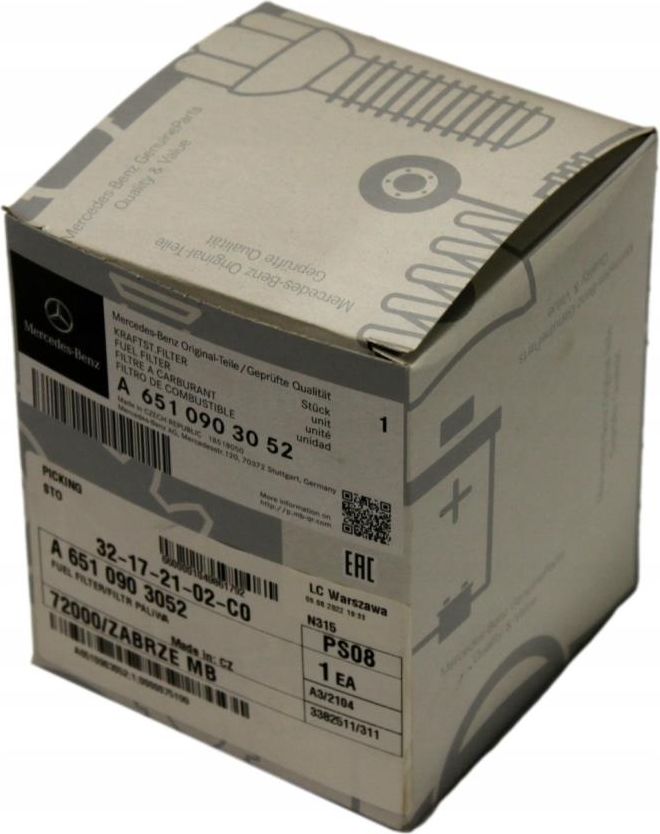 Filtr paliwa Mercedes-Benz Sprinter Vito Filtr Paliwa Om651 Oe ...