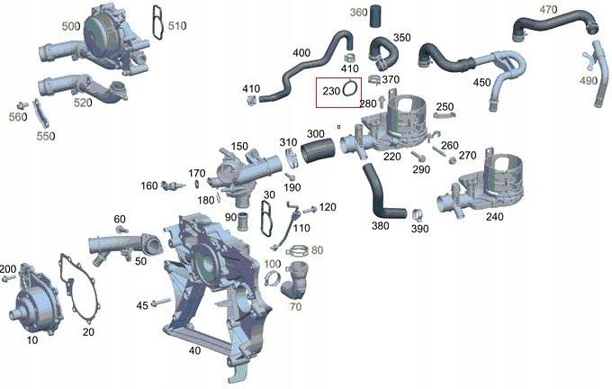 Filtr paliwa Mercedes-Benz X117 C218 X253 Uszczelka Filtra Paliwa ...