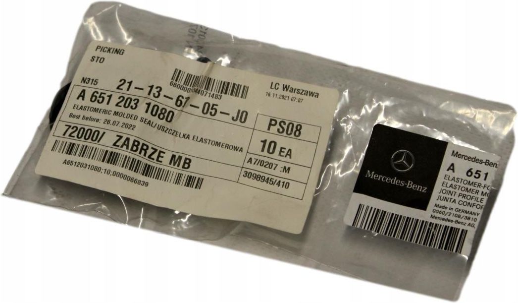 Filtr paliwa Mercedes-Benz X117 C218 X253 Uszczelka Filtra Paliwa ...