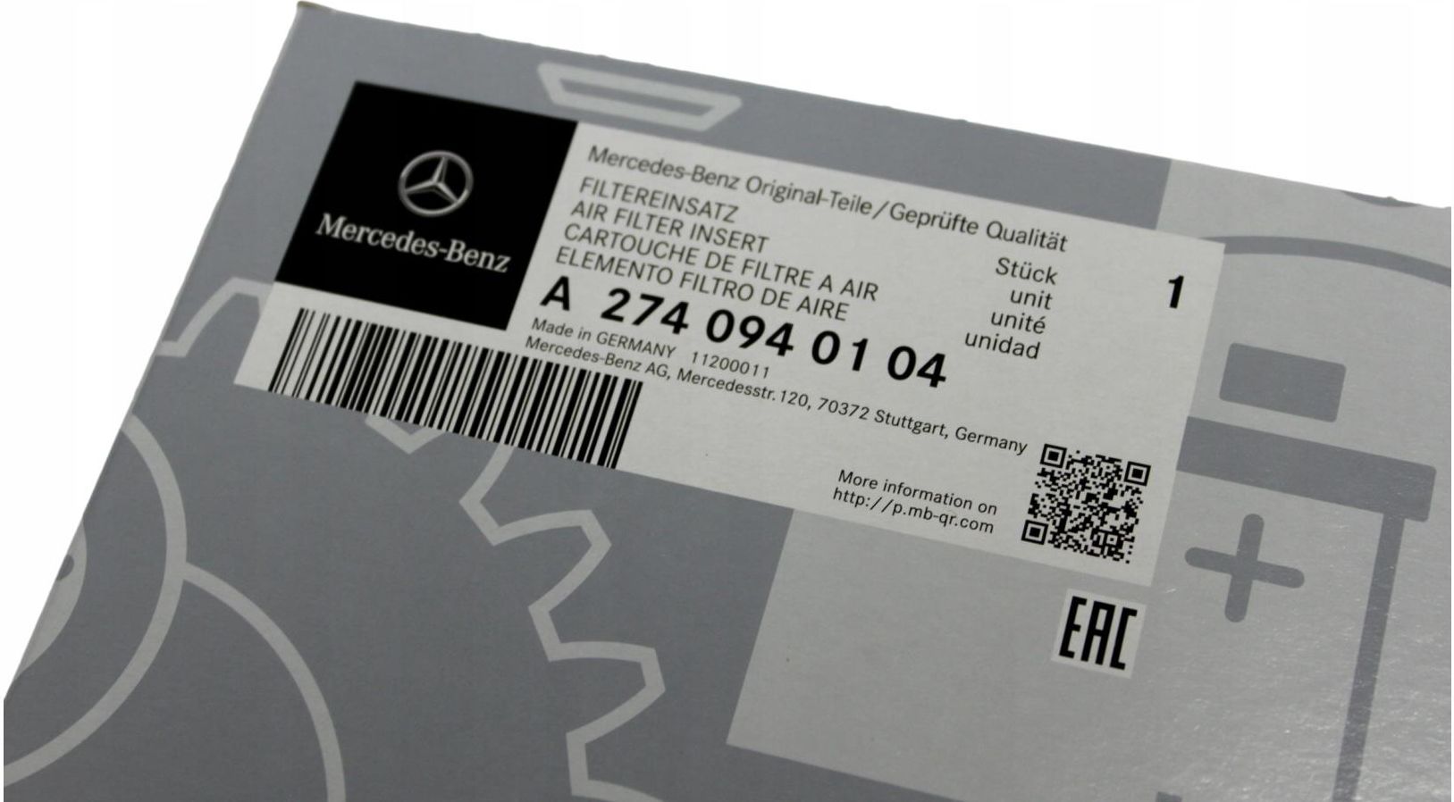 Filtr powietrza Mercedes-Benz X253 C253 C167 V167 R172 Filtr Powietrza ...