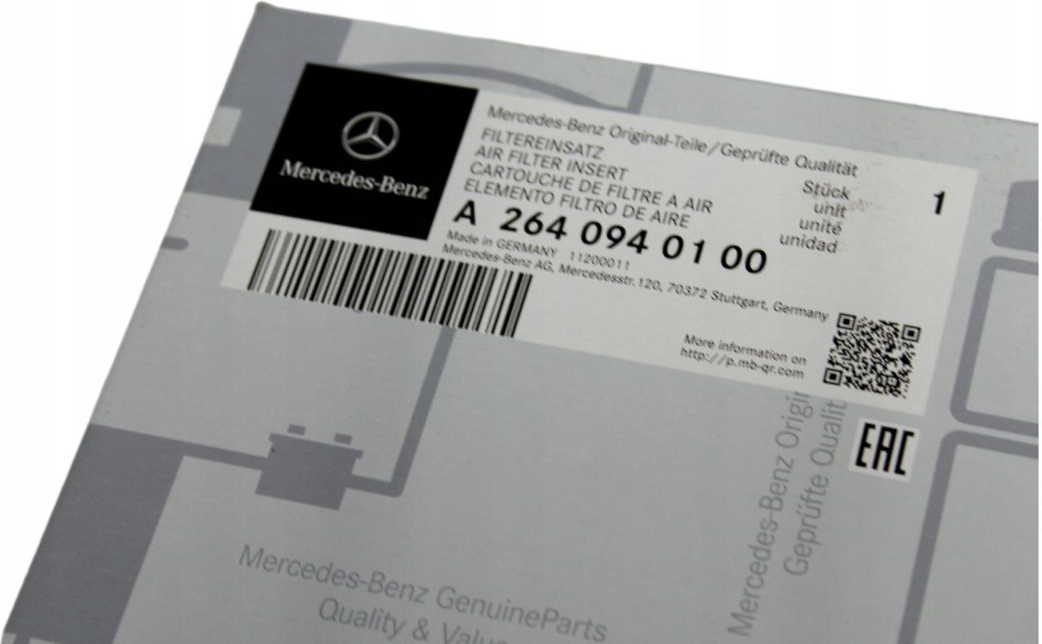 Filtr powietrza Mercedes-Benz W205 C257 W213 C238 X253 Filtr Powietrza ...