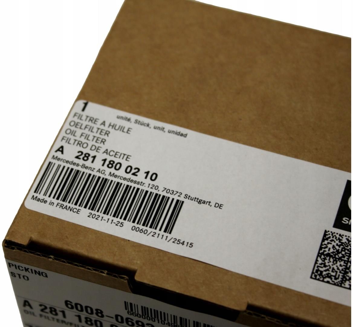 Mercedes-Benz Smart C453 A453 W453 Filtr Oleju Dla Silnika M281 ...