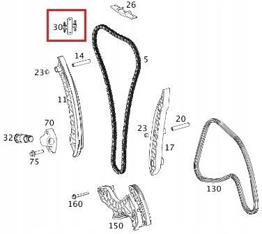 Mercedes-Benz W204 W207 W212 Szyna Slizgowa Rozrzadu A2710521416 ...