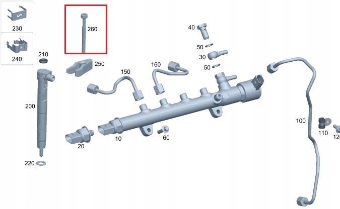 Mercedes-Benz Sprinter Sruba Mocowania Wtryskiwacza A0019902607 ...