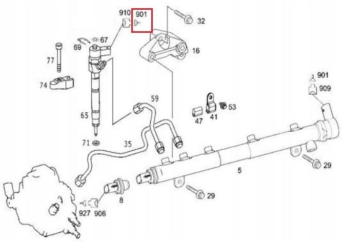Mercedes-Benz Przewod Elektryczny Wtryskiwacza Cdi A0005403805 - Opinie ...