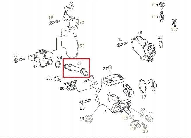 Mercedes-Benz W210 W163 Cdi Lacznik Pompy Paliwa Oe A6110700330 ...