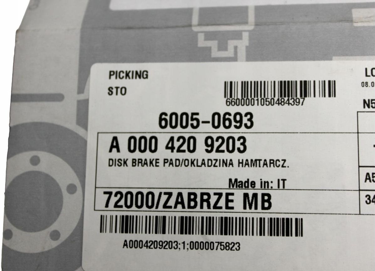 Klocki hamulcowe Mercedes-Benz E-Klasa W213 Klocki Hamulcowe Tyl Oe ...