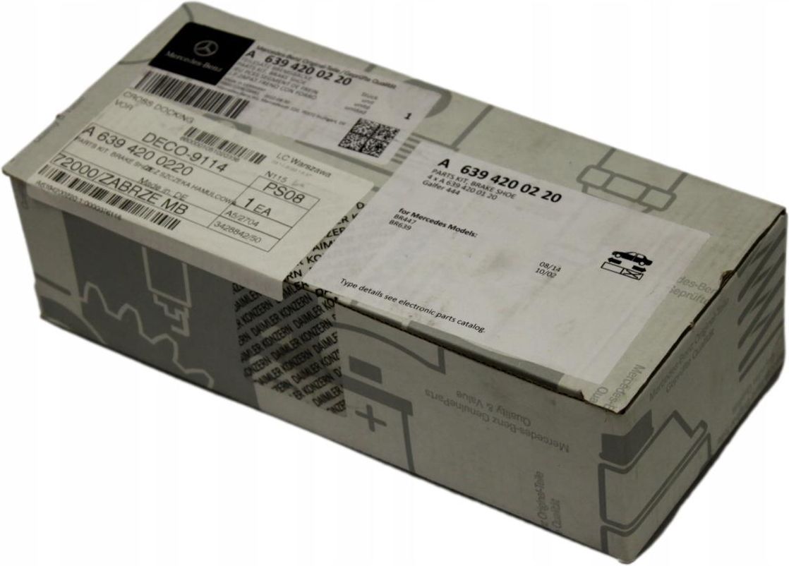 Szczęka hamulcowa Mercedes-Benz W447 W639 Zestaw Szczeki Hamulcowe ...