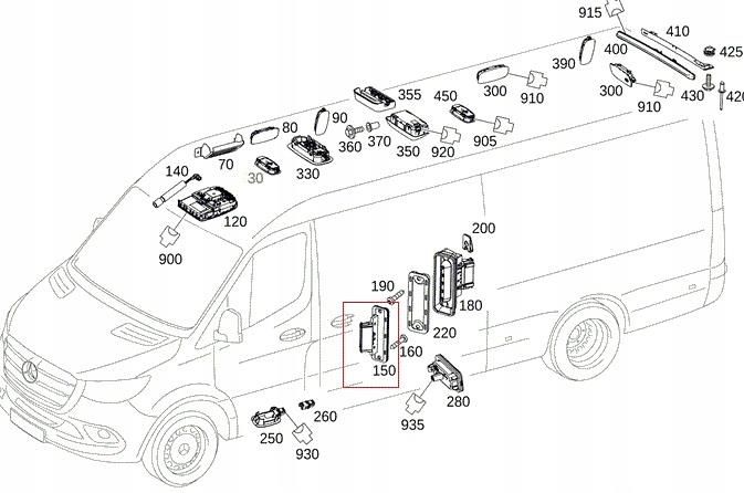 Drzwi samochodowe Mercedes-Benz Vito Viano W639 Plytka Kontaktowa Drzwi ...