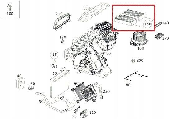 Filtr kabinowy Mercedes-Benz Gle Gls Gl W166 Filtr Kabinowy 2Szt Oe ...