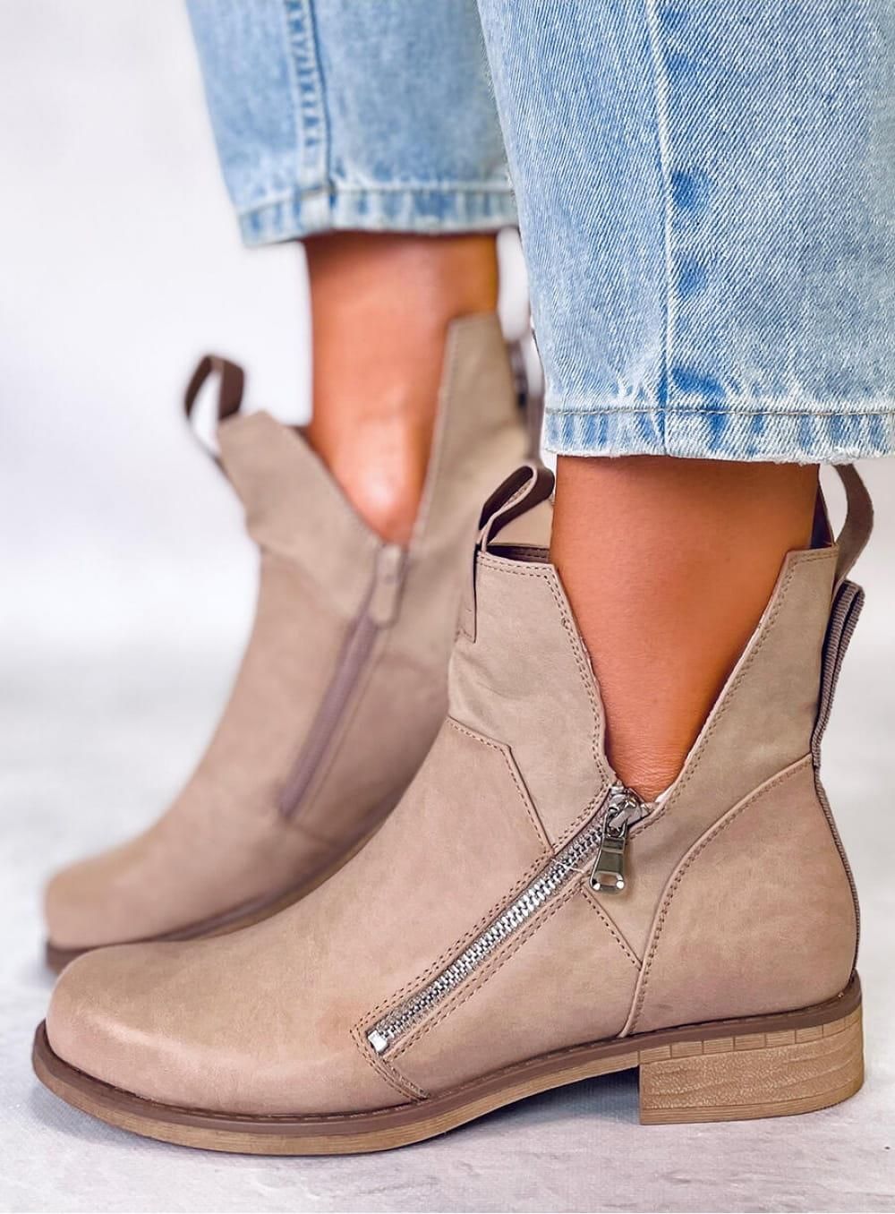 Botki wiosenne wycięte FRANCO BEIGE - Inello - Ceny i opinie - Ceneo.pl