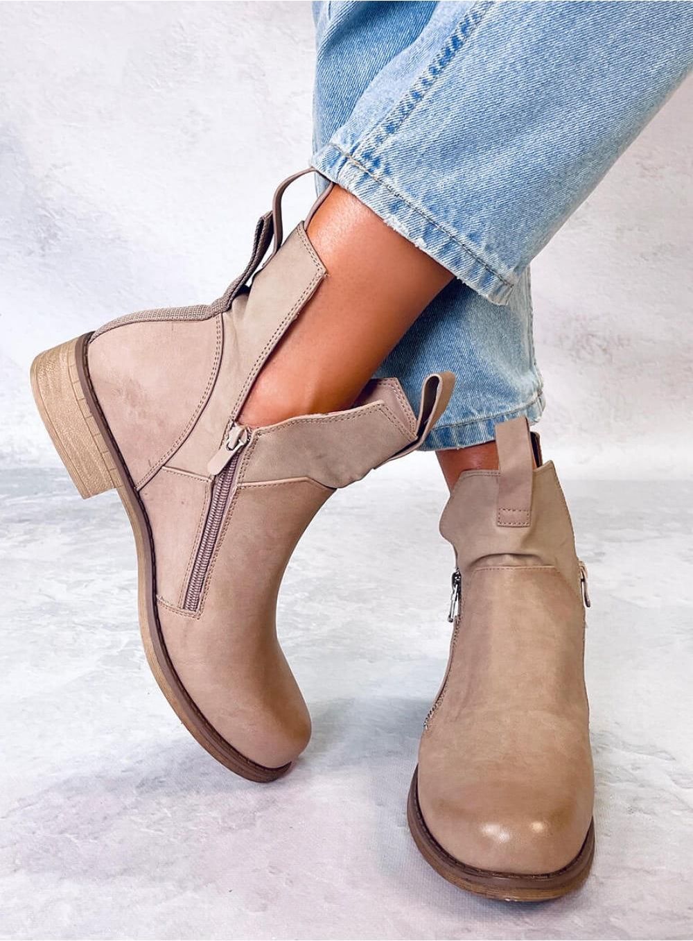 Botki wiosenne wycięte FRANCO BEIGE - Inello - Ceny i opinie - Ceneo.pl