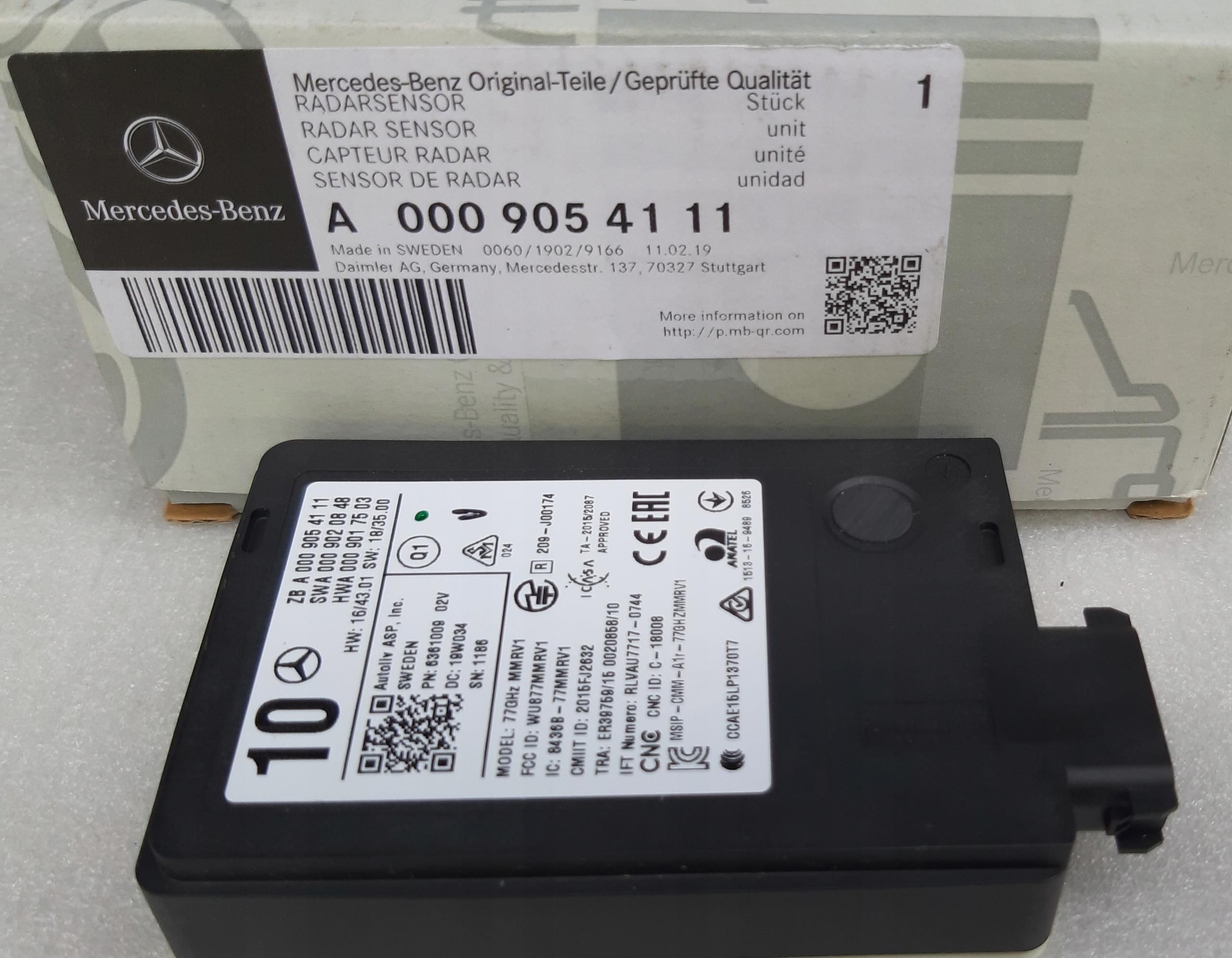 Mercedesbenz Radar Sensor Mercedes W222 W217 W177 W205 W213 - Opinie i ...