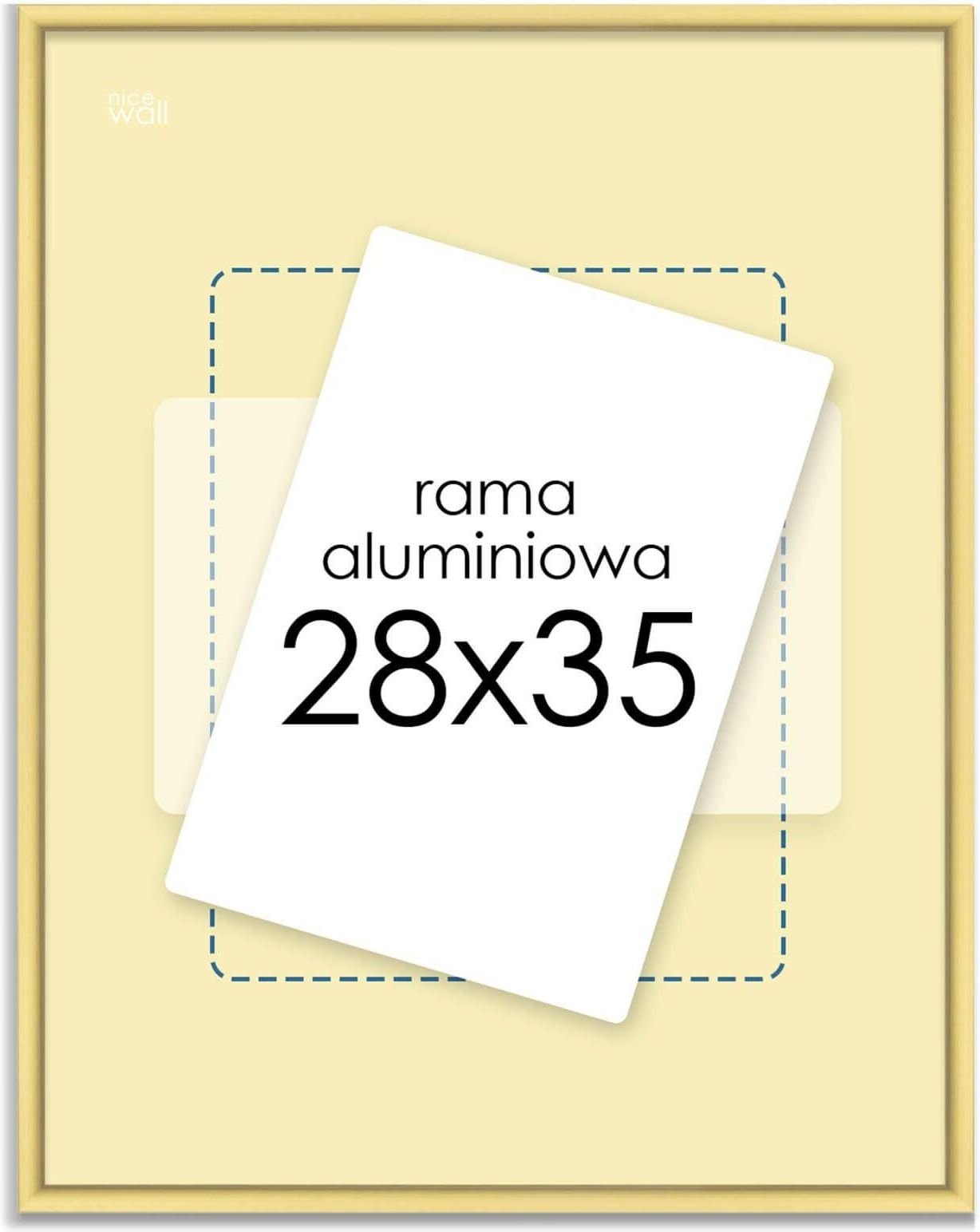 Ramka tradycyjna Nice Wall Złota Ramka 28X35 Cm Rama Aluminiowa - Ceny ...