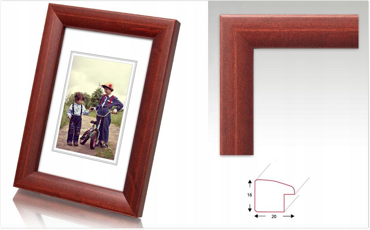 Ramka tradycyjna Cadro Ramka Drewniana Mahoń Rama 21X30 Cm - Ceny i ...