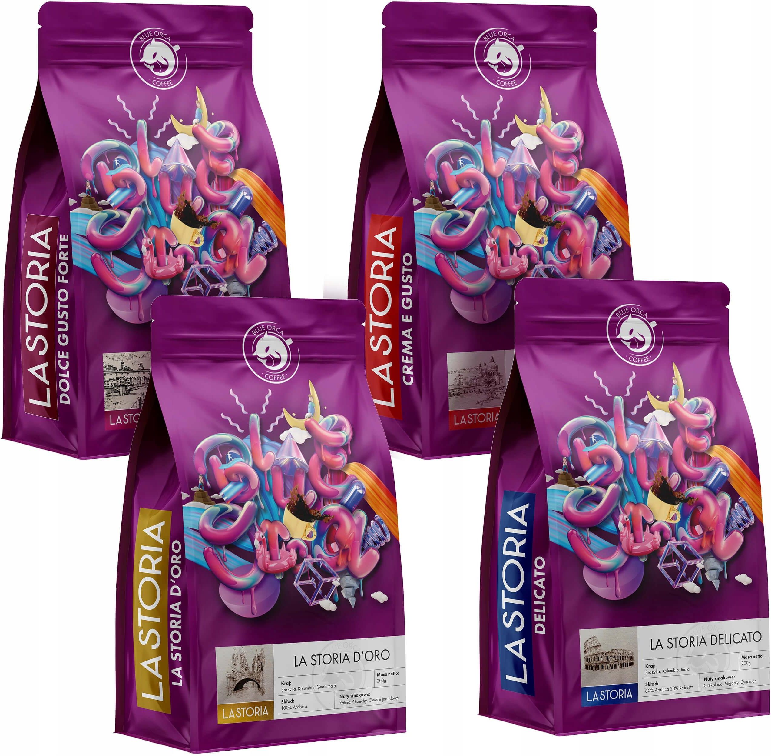 Kawa Blue Orca Coffee La Storia Świeżo Palona 4x200g - Ceny i opinie ...