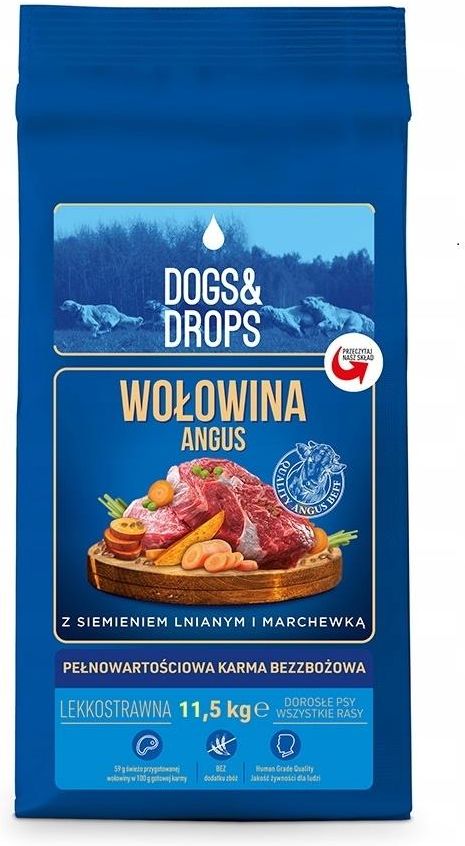 Karma Dogs&Drops Sucha Karma Wołowina Angus 2,5kg - Ceny i opinie ...