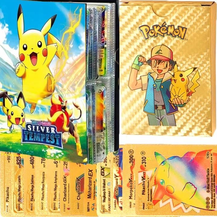 Pokemon Kolorowe Złote Karty 55szt + album 240 - Ceny i opinie - Ceneo.pl