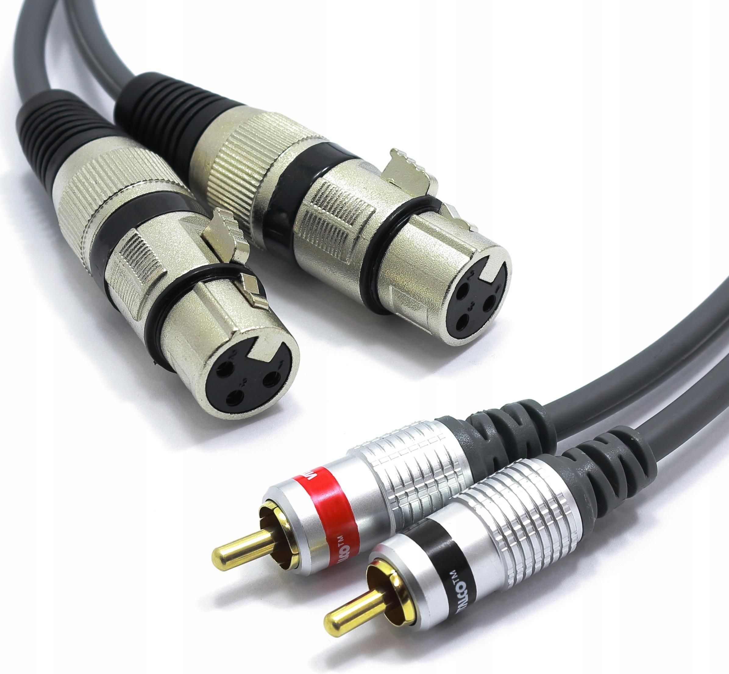 Kabel 2x Xlr Żeński 2x Wtyk Rca Vitalco MKR24 3m - Ceny i opinie - Ceneo.pl