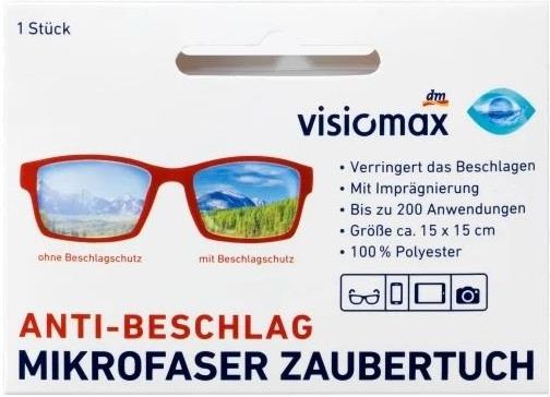 Visiomax Ściereczka z mikrofibry przeciw parowaniu okularów 1 szt ...