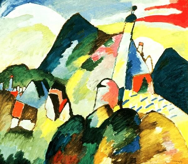 Obraz View of Murnau with church Kandinsky 50x45 - Opinie i atrakcyjne ...