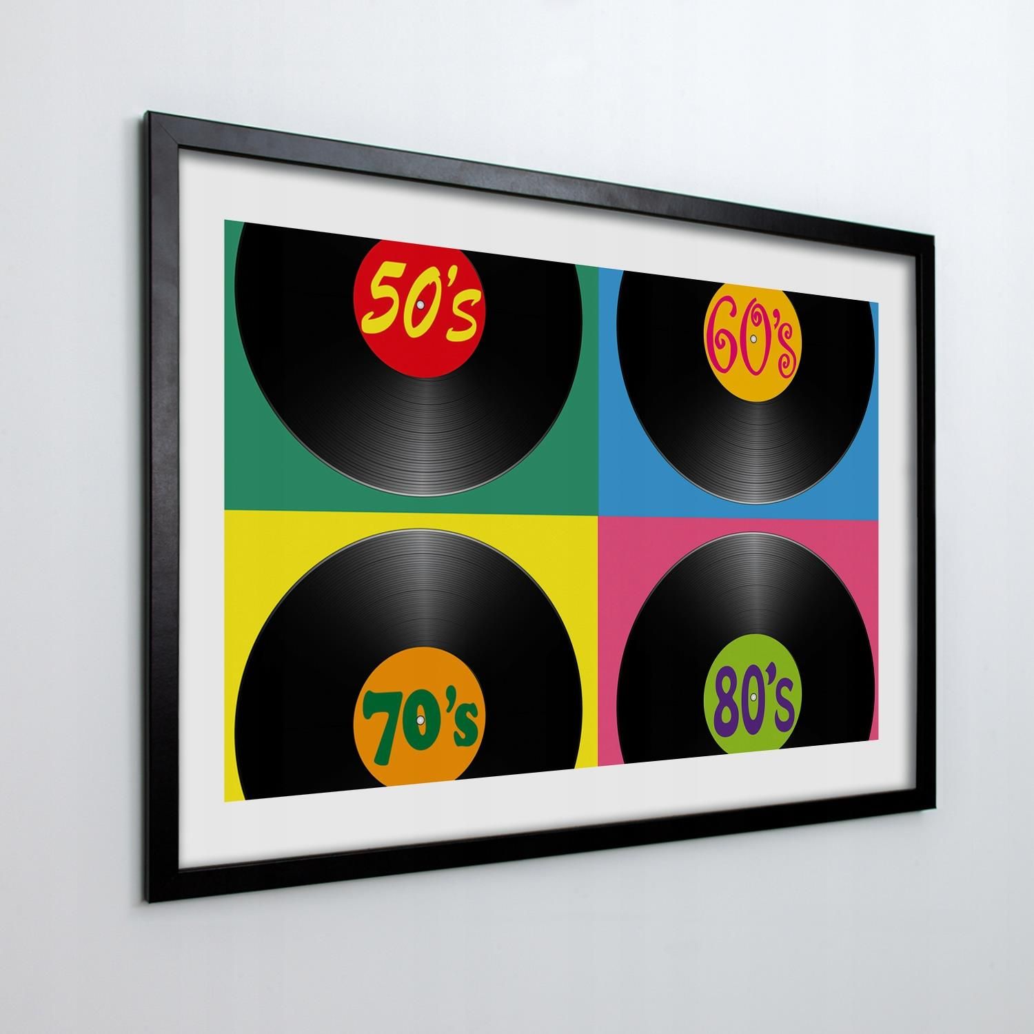 Obraz w ramie na ścianę Płyty winylowe lata 70x50 - Opinie i atrakcyjne ...