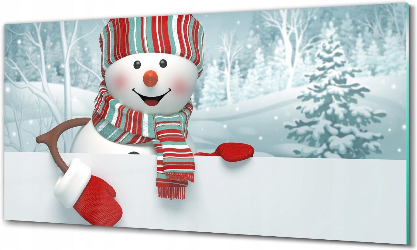 Obraz szklany foto-obraz 3D Bałwan zima 100x50 - Opinie i atrakcyjne ...