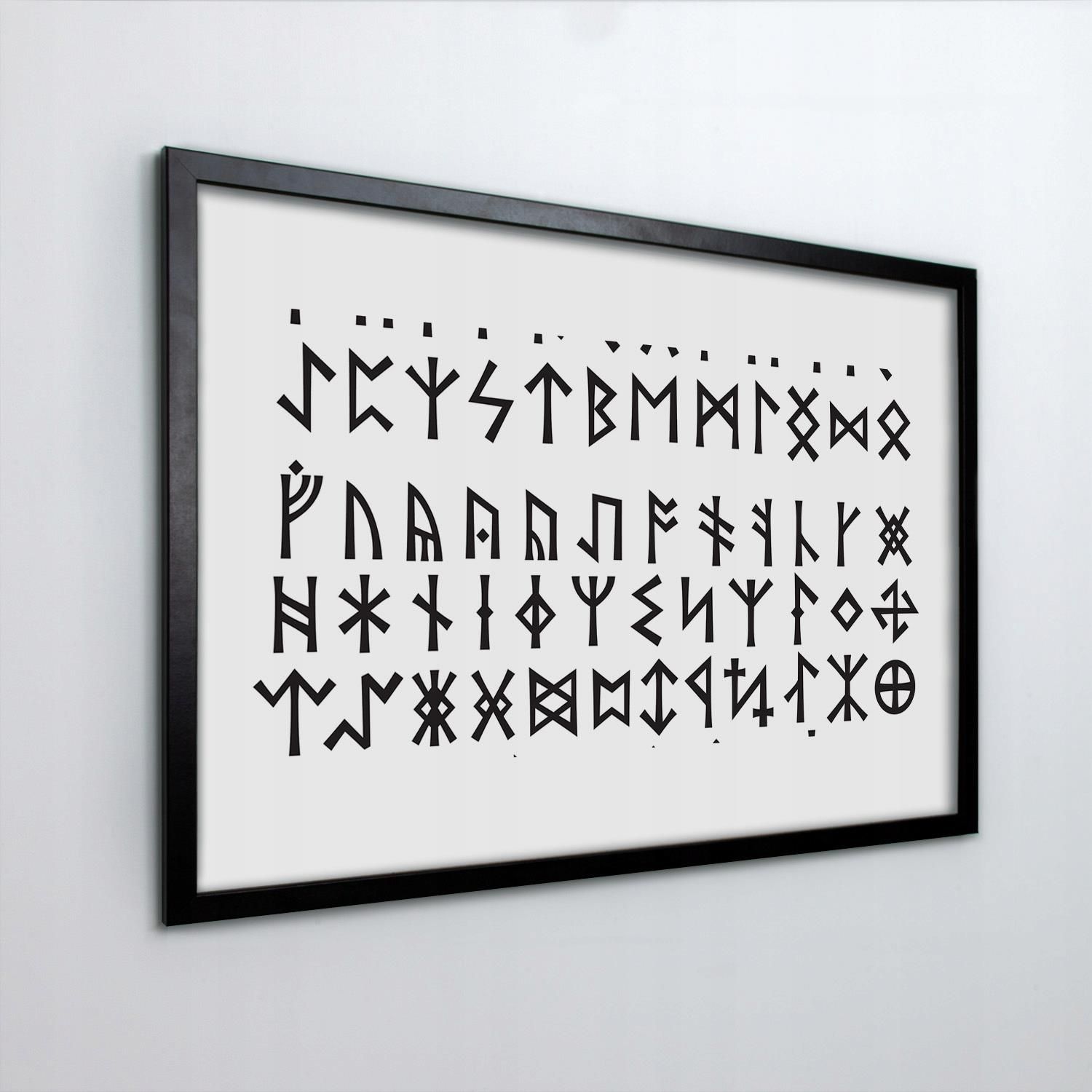 Foto obraz w ramie na ścianę Runy alfabet 30x20 cm - Opinie i ...